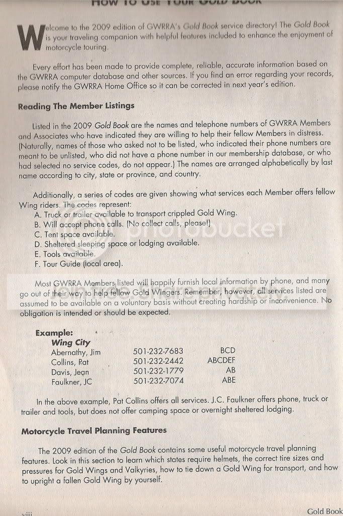 TRS Member book like GWRRA Gold Book idea | The Ranger Station
